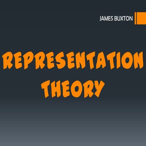Representation theories | PPTX