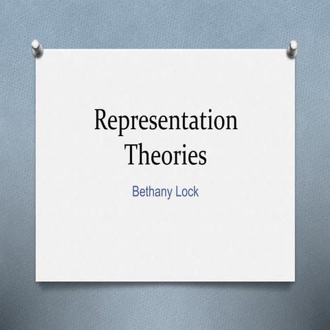 Representation theories | PPTX