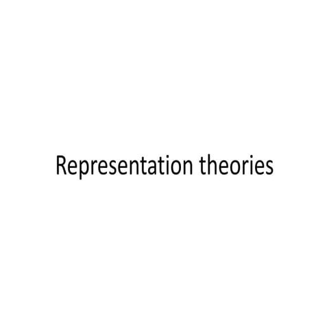 Representation theories | PPT
