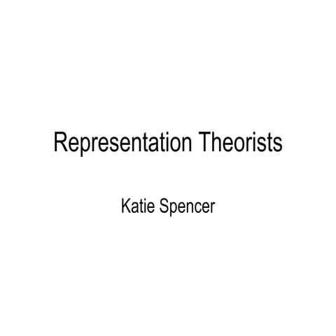 Representation theory in film | PPTX