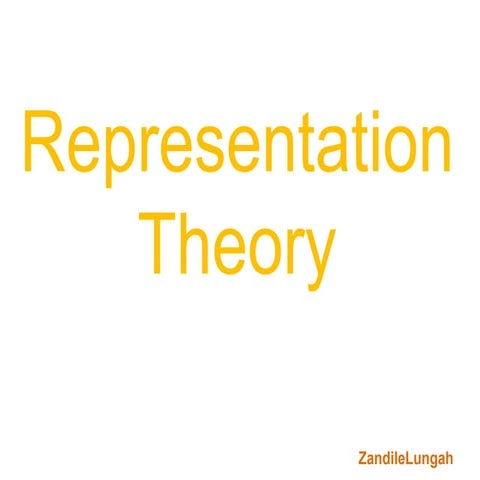 Representation Theory | PPT