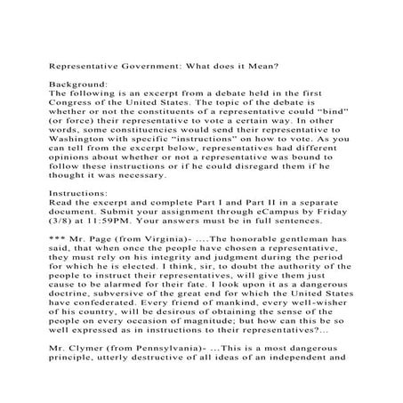 Representative Government What does it MeanBackground T | DOCX