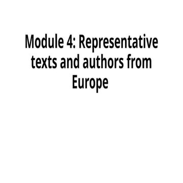 representative texts and authors from Europe.pptx