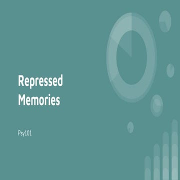 Repressed Memories | PPTX | Mental Health | Diseases and Conditions