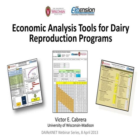 Economic Analysis Tools for Dairy Reproduction Programs | PPTX