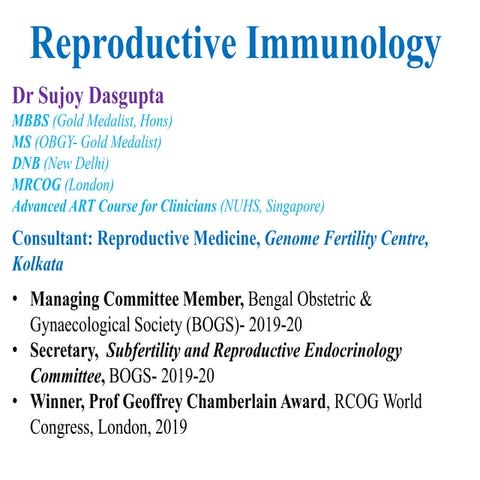 Reproductive Immunology | PPTX