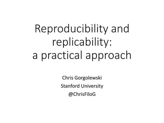 Repeatability and Reproducibility in science | PPT