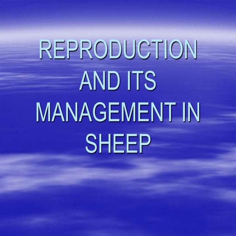 REPRODUCTION AND ITS MANAGEMENT IN SHEEP.ppt