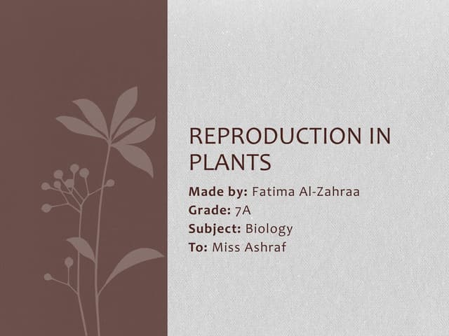 Sexual And Asexual Reproduction In Plants Pptx
