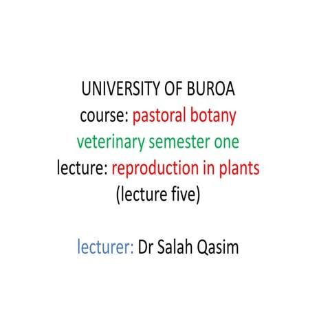 reproduction in plants lecture five.ppt