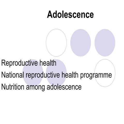 Adolescent Reproductive and Sexual Health (ARSH) | PPTX