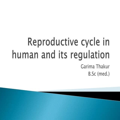 Reproductive cycle in human | PPTX