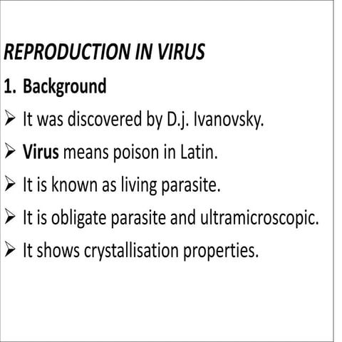 Reproductive cycle of virus | PPTX