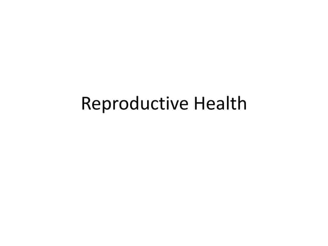 Reproductive health lifecycle approach | PPTX