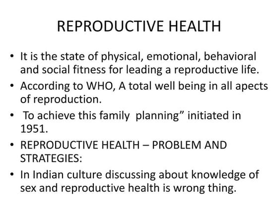 Reproductive health- class 12 cbse | PPT
