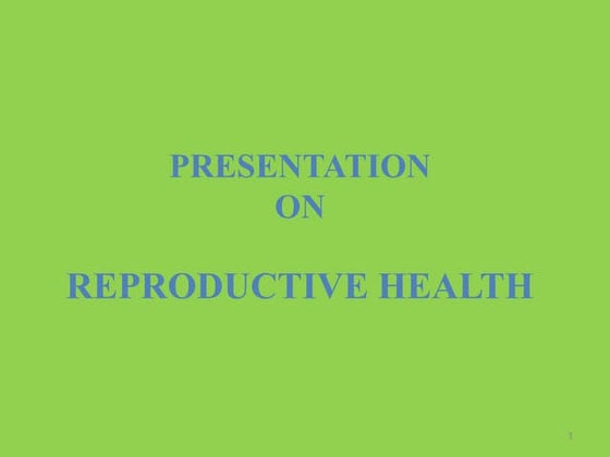 Chapter 4. Reproductive health | PPT