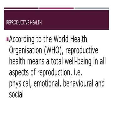 Chapter 4. Reproductive health | PPTX