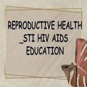 reproductive health.pptx | Infectious Diseases | Diseases and Conditions