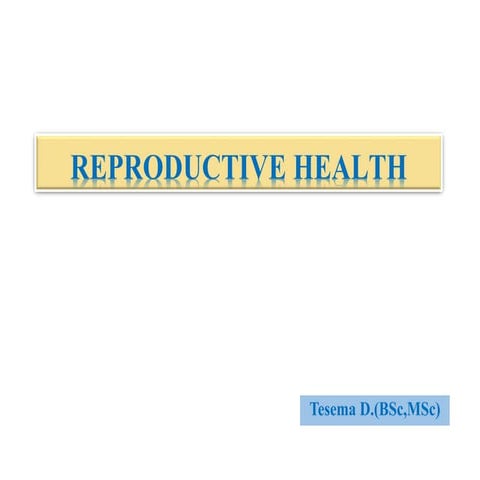 Reproductive Health.pdf for midwifery students | PDF