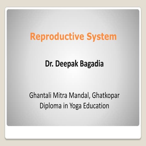 Reproductive System Ppt