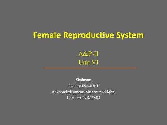 Anatomy & Histology of ovary and Oogenesis | PPTX | Infertility ...