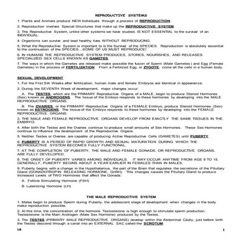 Reproductive system handout3 | PDF