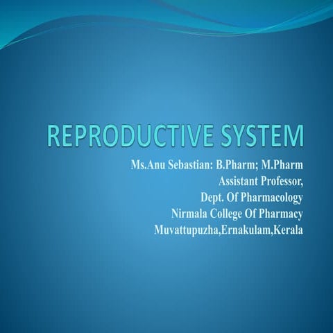 Reproductive system intro Part 1 | PPTX