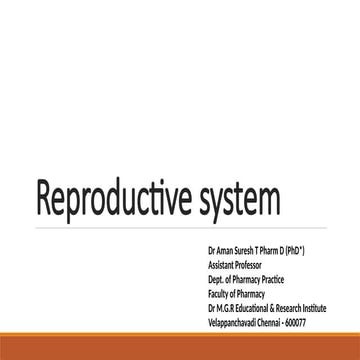 Reproductive system part 1 (Mostly Covering Female reproductive system ...