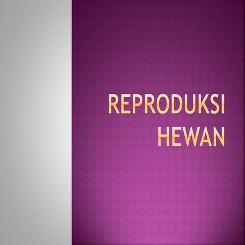 Reproduksi Hewan | PPTX