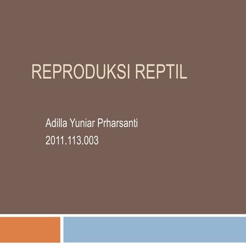Reproduksi reptil | PPTX
