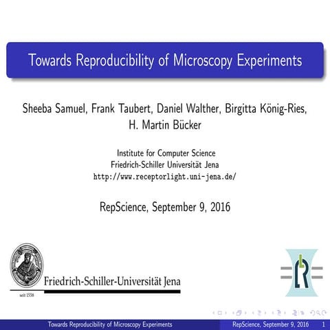 Towards Reproducibility Of Microscopy Experiments Pdf