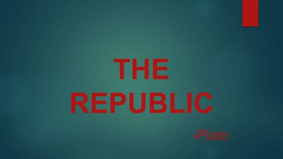 Plato's Republic | PPT