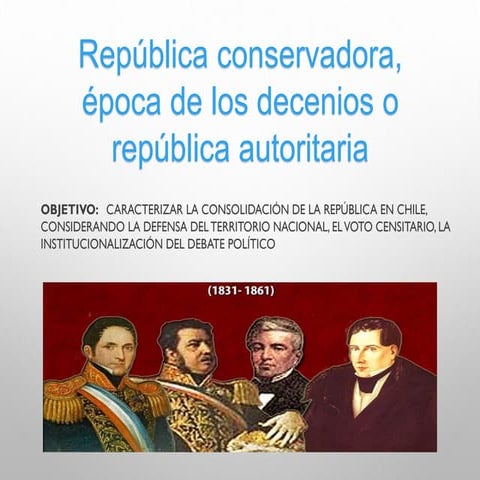 Republica conservadora 1831 1861 | PDF