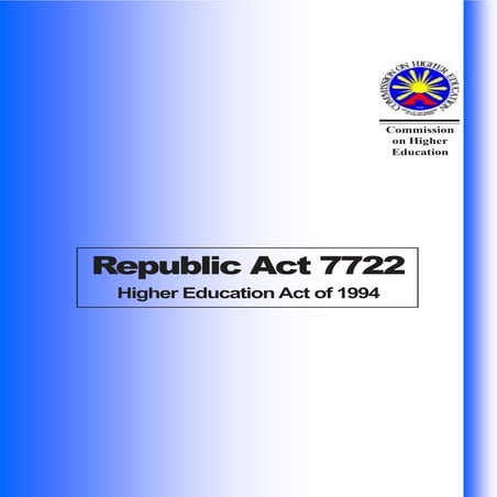 Republic act 7722 | PDF