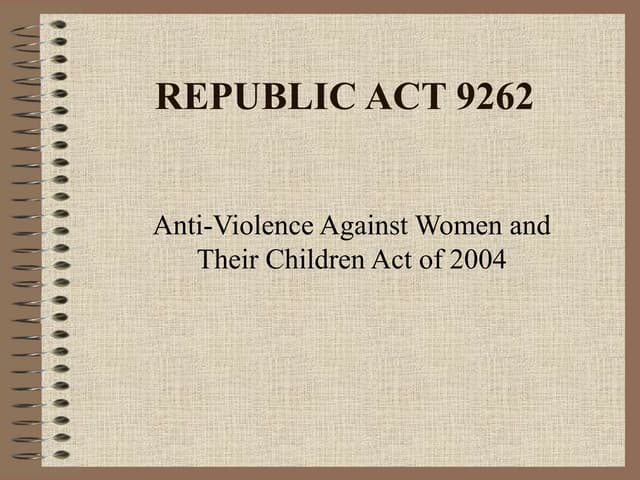 Republic act 9262 | PPT