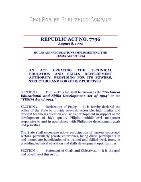 Republic Act No. 7722 | PPTX