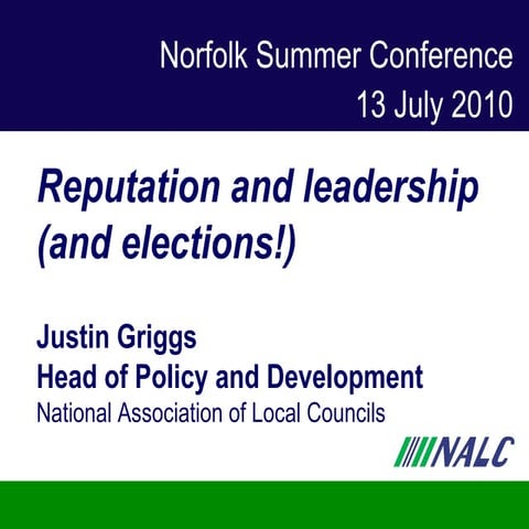 Reputation and leadership norfolk summer conference 13.07.10