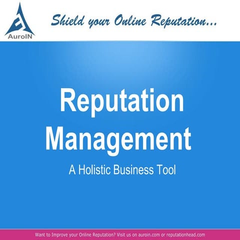 Reputation Management: A Holistic Business Tool | PDF