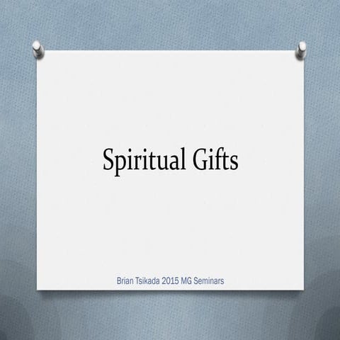 Understanding Your Spiritual Gifts | PDF