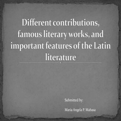 EUROPEAN LITERATURE | PPTX