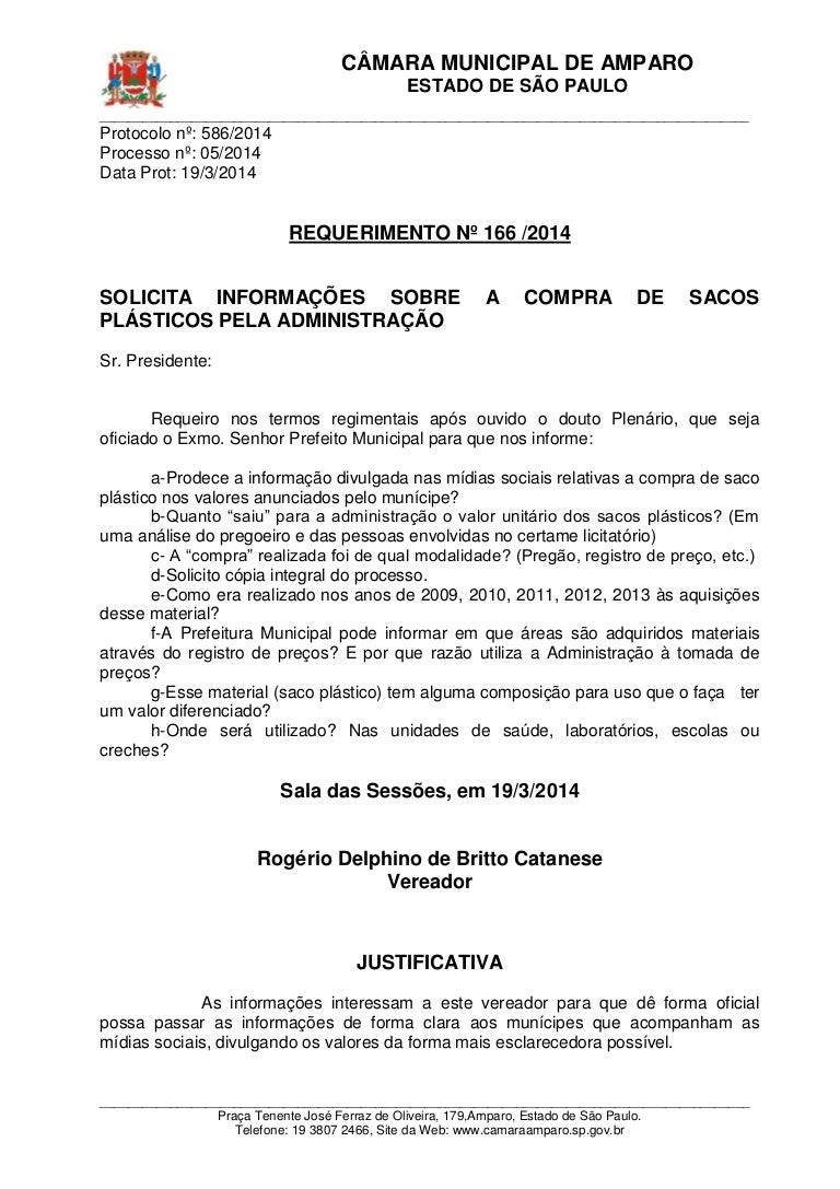 Modelo De Requerimento De Documentos