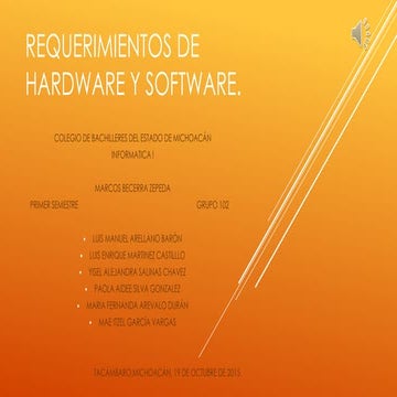 Requerimientos de hardware y software | PPTX