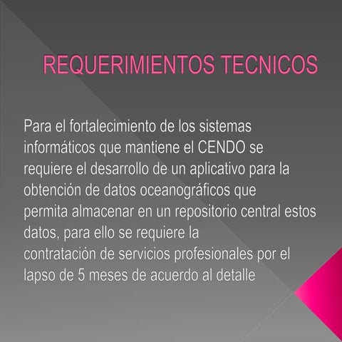 Requerimientos tecnicos | PPTX