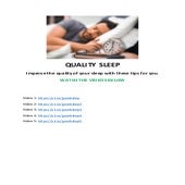 Get quality sleep | PDF