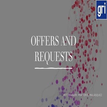 Ofrecimientos y respuestas en inglés, guia práctica de trabajo request ...