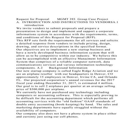 RFP1. Project Initiation Phase The purpose of the RFP document.docx