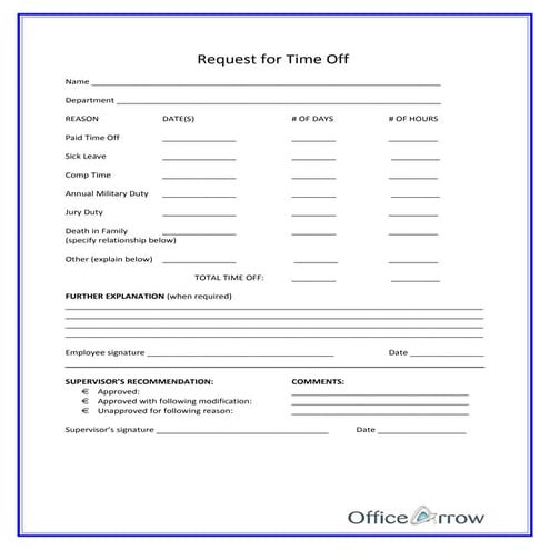Request for time off | PDF