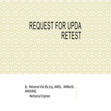 Request for upda retest | PPT