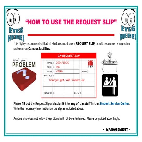 CIP - Request slip notice | PPT