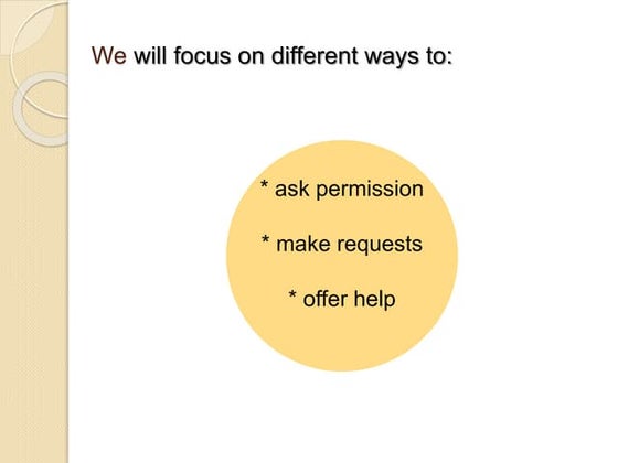 Asking for permission and Making a Request ESL | PPT | Homework and ...